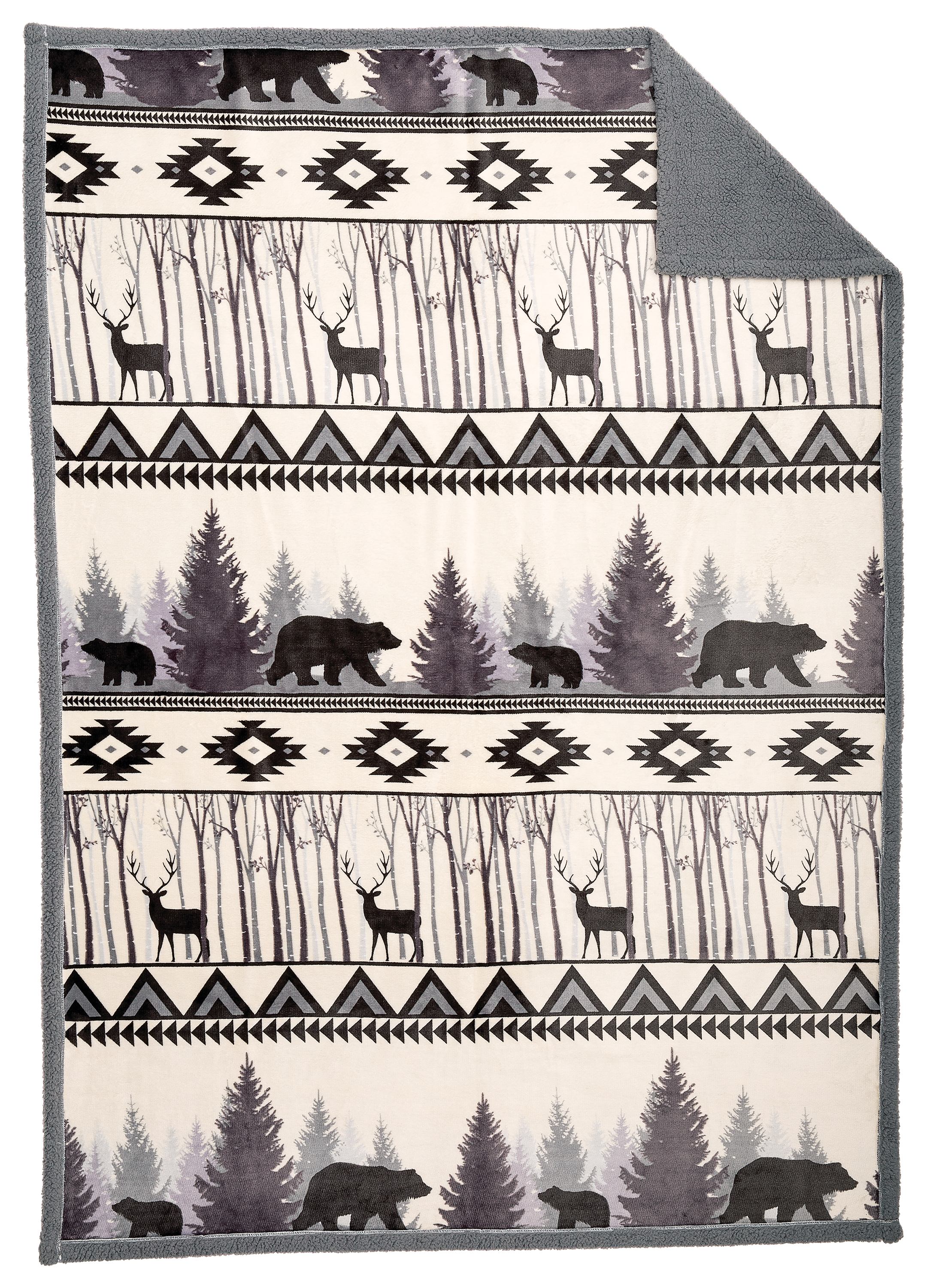 Bob Timberlake Bear Stripe Reversible Luxury Fleece Throw | Bass Pro Shops